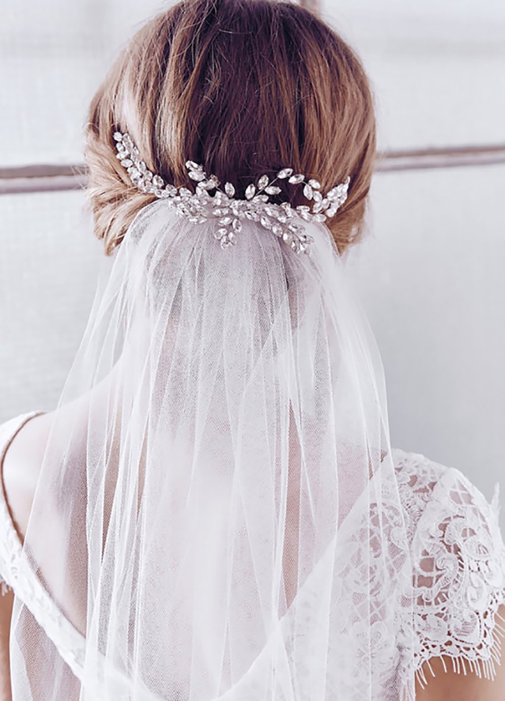 Wedding Veil Comb Bridal Cathedral Veil 1 Tier Drop Veil Wedding ...